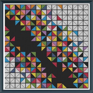Geometric 14 - Deconstructed Triangles - Counted Cross Stitch Pattern ...