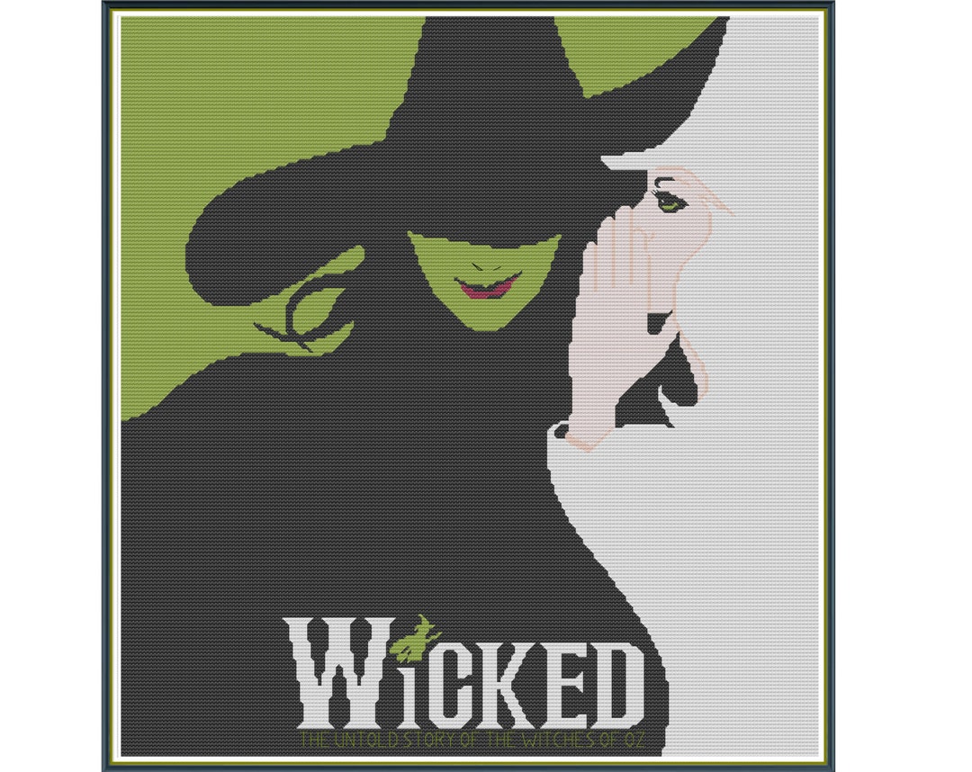 Wicked - the Musical - Counted Cross Stitch Pattern (x-stitch PDF) - Etsy