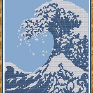 Wave - Counted Cross Stitch Pattern (x-stitch PDF) - Etsy
