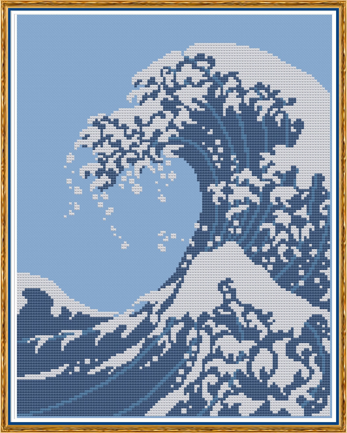 Wave - Counted Cross Stitch Pattern (x-stitch PDF) - Etsy