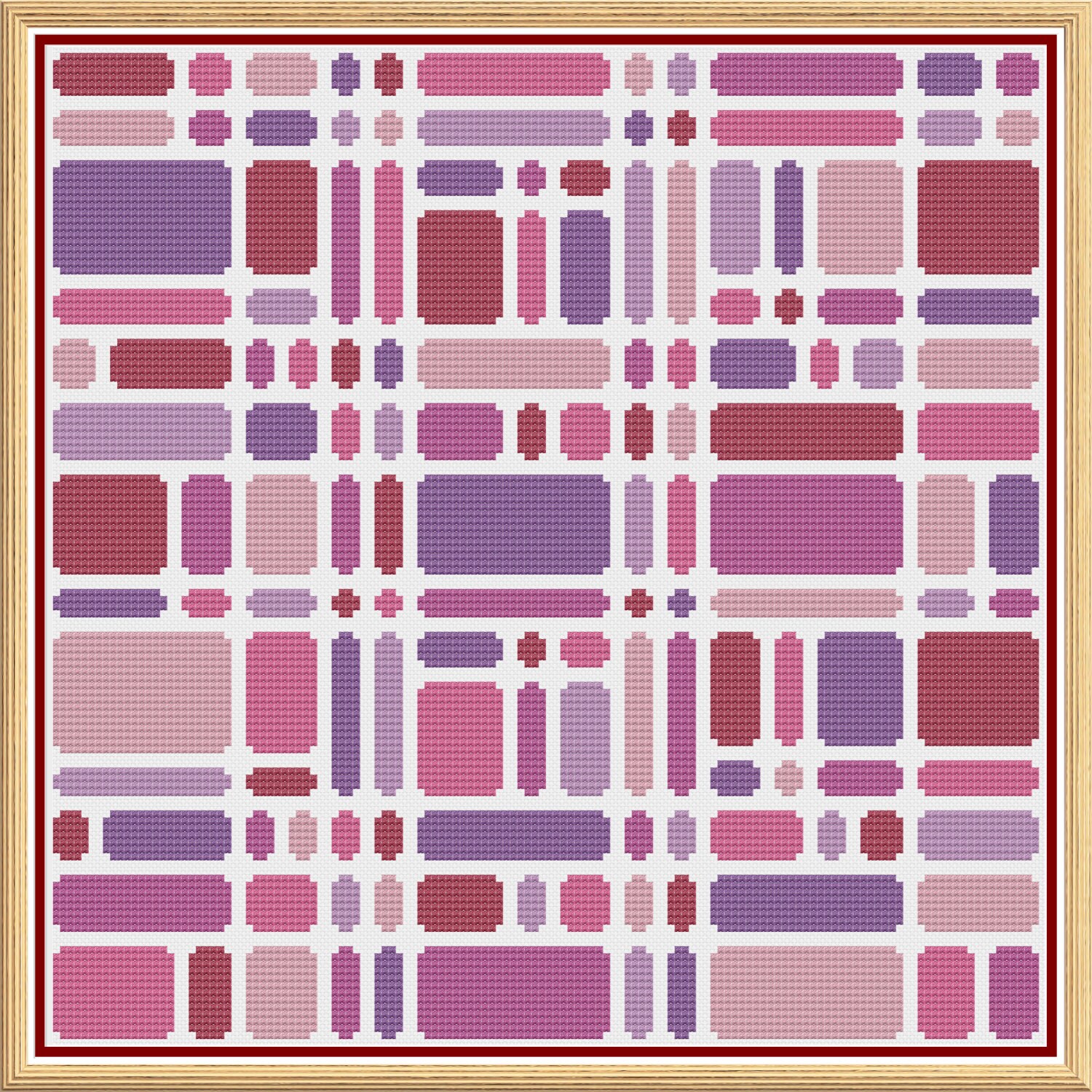 Geometric 7 Bricks Counted Cross Stitch Pattern x-stitch - Etsy