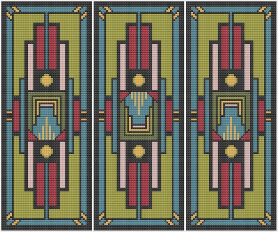 Craft Supplies & Tools X-Stitch PDF Metro Art Deco 1 Counted Cross ...