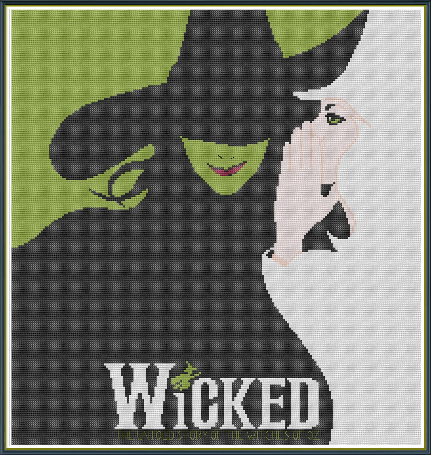 Wicked the Musical Counted Cross Stitch Pattern x-stitch - Etsy