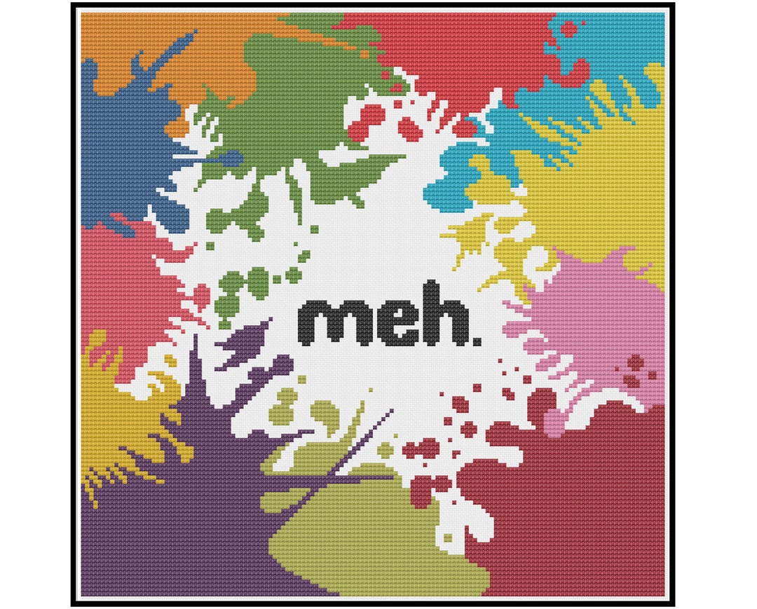 Meh Counted Cross Stitch Pattern x-stitch PDF - Etsy