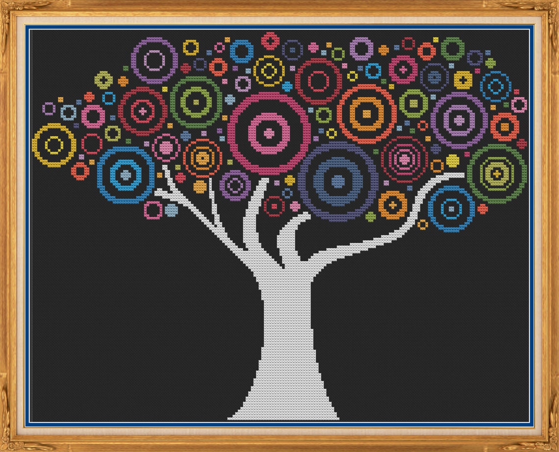 Tree 3 - Counted Cross Stitch Pattern (x-stitch PDF) - Etsy