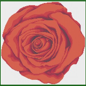 Rose - Counted Cross Stitch Pattern (x-stitch PDF) - Etsy