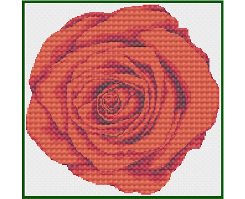 Rose Counted Cross Stitch Pattern x-stitch PDF - Etsy