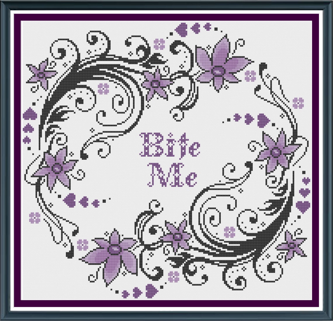 Bite Me Counted Cross Stitch Pattern x-stitch PDF | Etsy