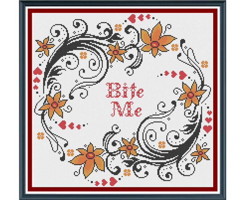 Bite Me Counted Cross Stitch Pattern x-stitch PDF - Etsy