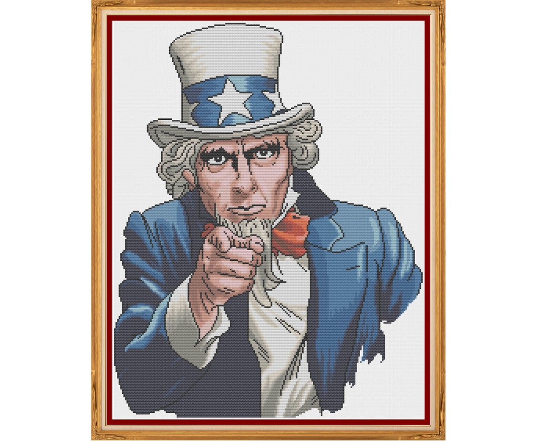 Uncle Sam - Counted Cross Stitch Pattern (x-stitch PDF) - Etsy
