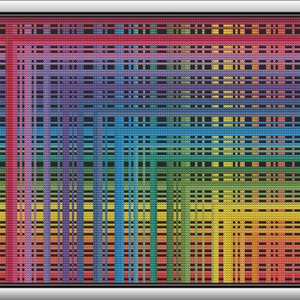 Geometric 12 - Rainbow Lines - Counted Cross Stitch Pattern (x-stitch ...