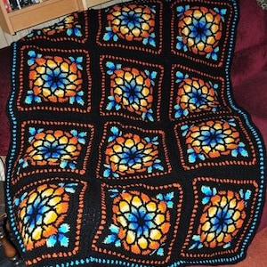 Stained Glass Window Afghan - Etsy