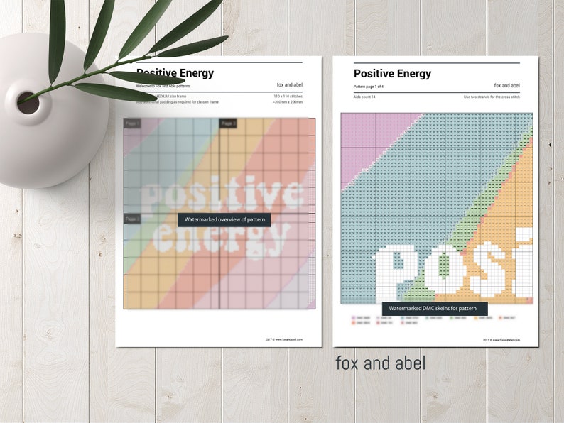 Positive Energy Stitch Pattern PDF - Etsy