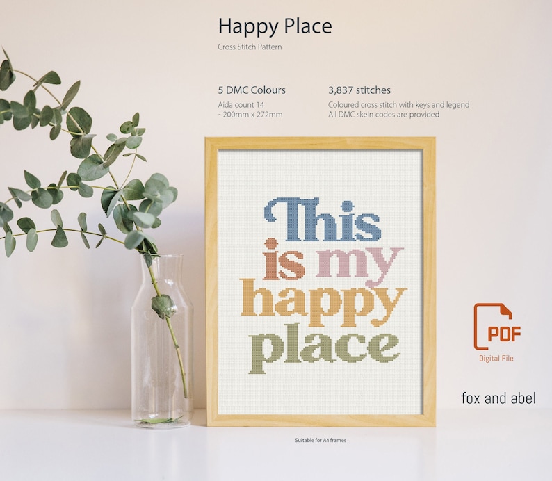 This is My Happy Place Pattern PDF - Etsy