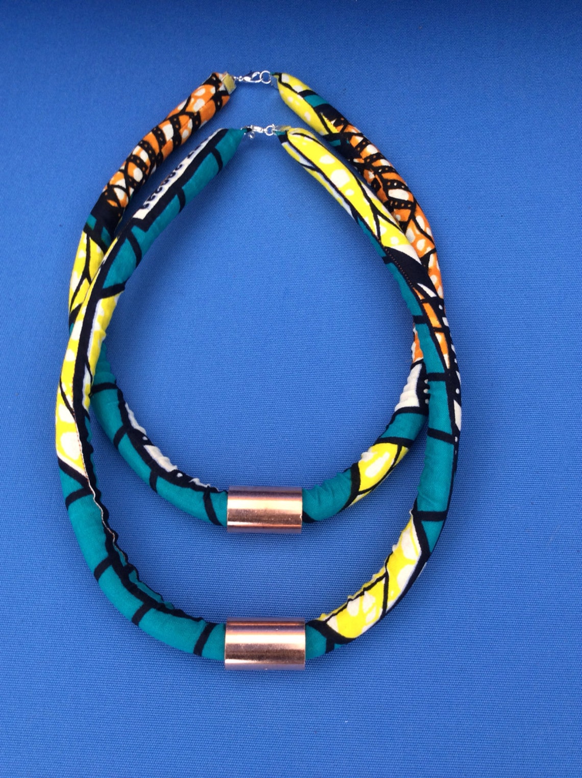 ONE Ankara Rope Necklace Tribal Necklace - Statement Necklace - Cotton ...