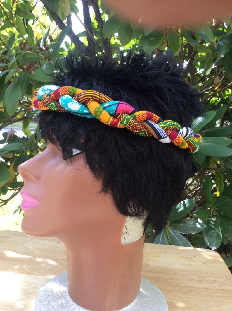 Ankara Rope Headband African head band African jewelry | Etsy