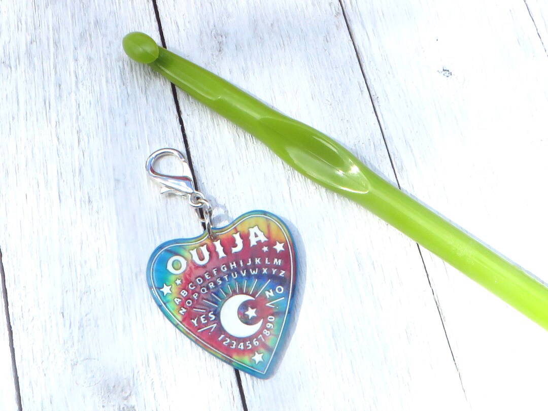 Ouija Acrylic Stitch Marker, Rainbow Planchette Progress Keeper ...