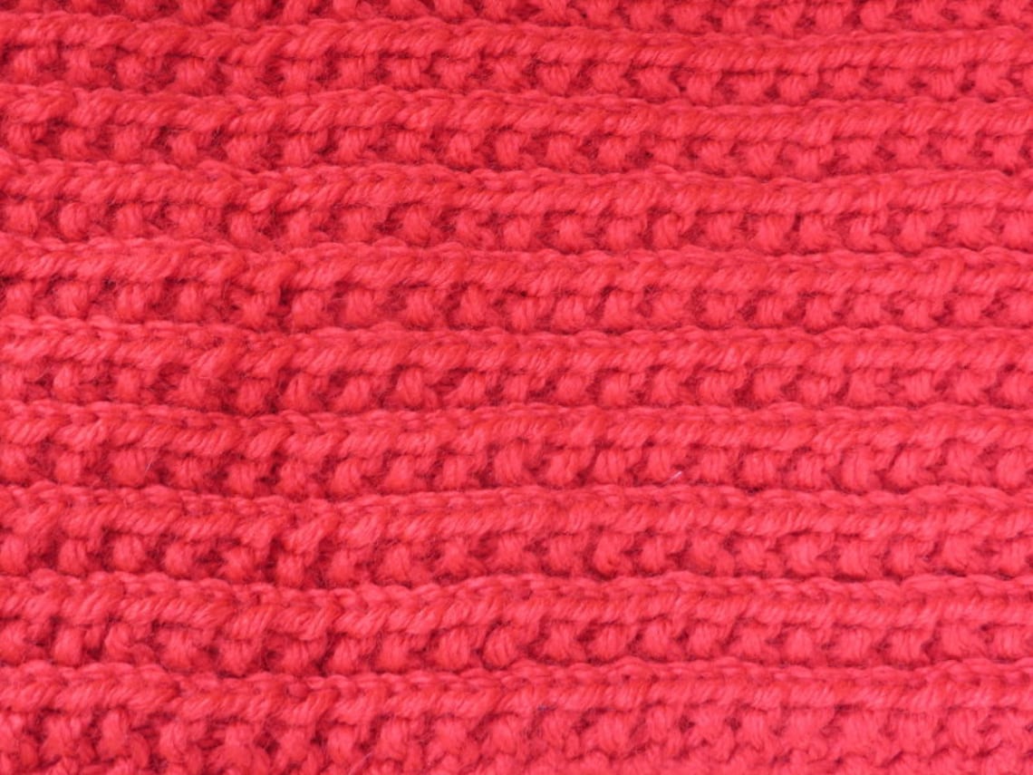 Red Knit Scarf Rib Knit 72 inches Plain Red Scarf ready to | Etsy