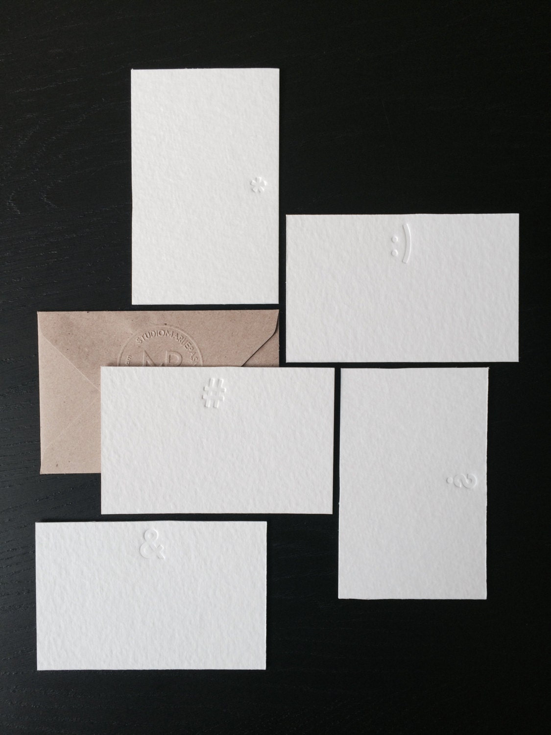 Letterpress: 5 Little note cards by Studio Marije Pasman, stationery ...