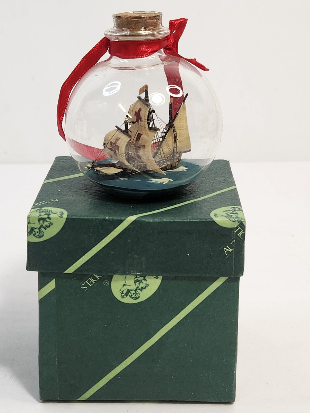 Knights Templar or Spanish Mini Ship in a Hand Blown Round Bottle - Etsy