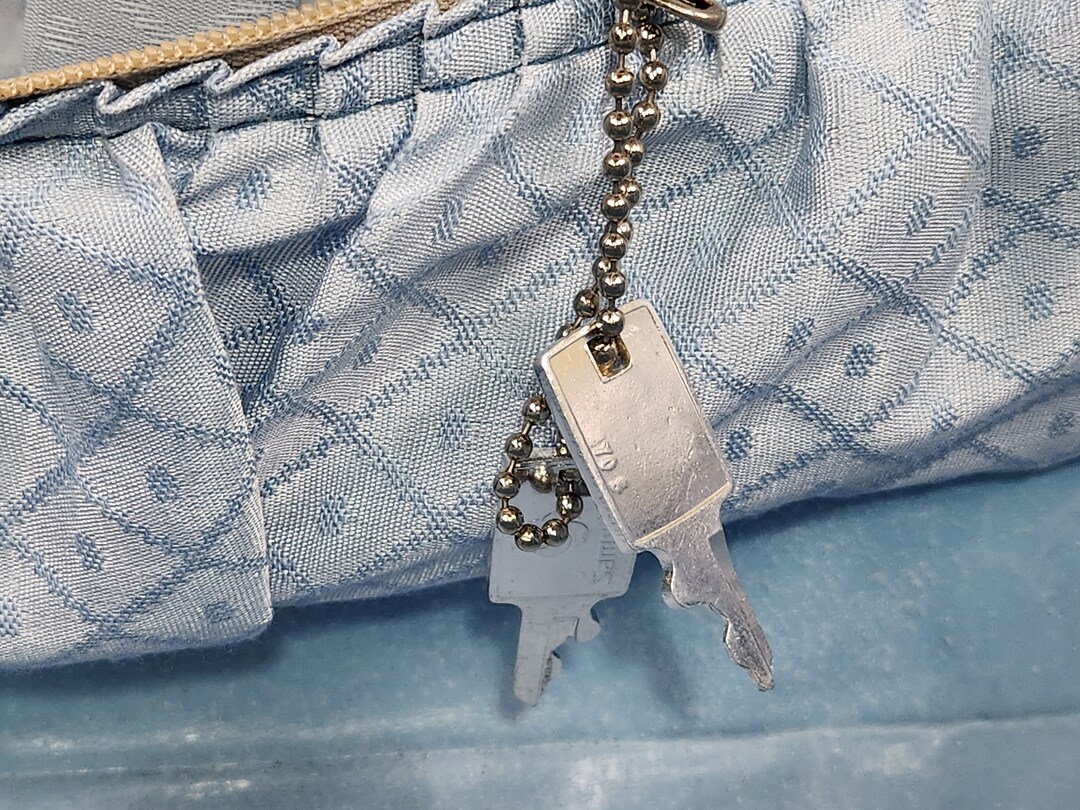 1970s Vintage Samsonite Train Case Blue Top Handle Hard Case Travel ...