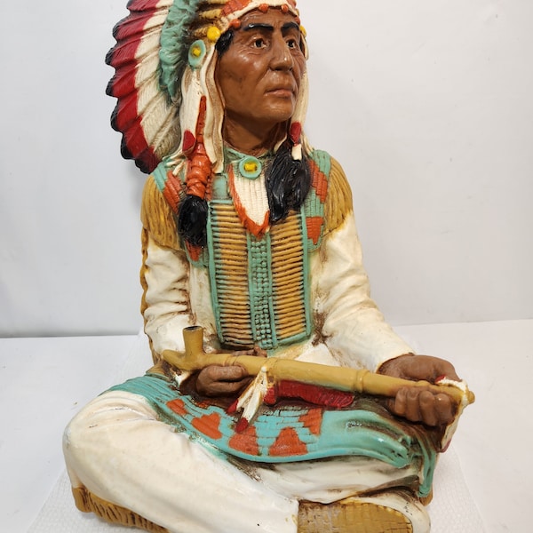 Indian Chief Statue - Etsy