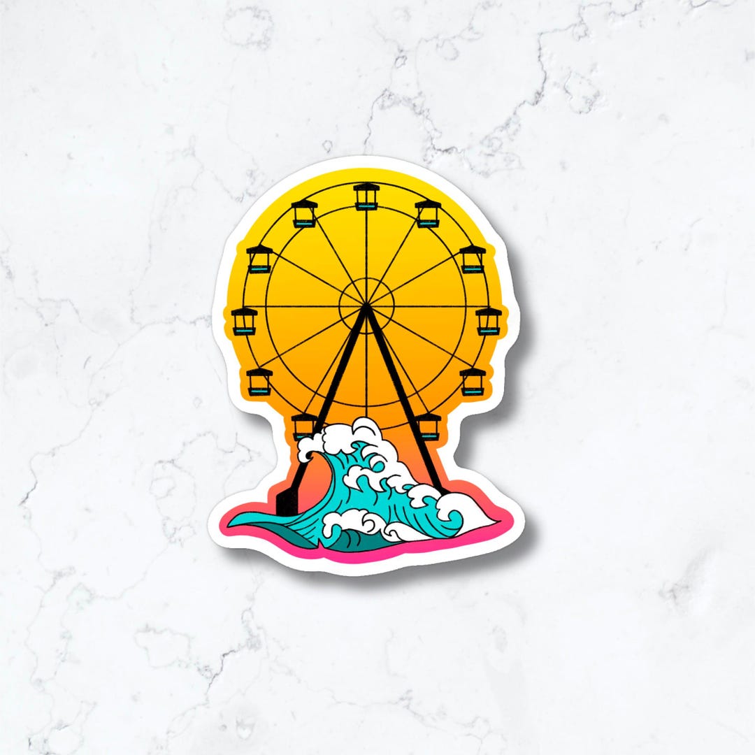 Ocean City Ferris Wheel Sticker - Etsy