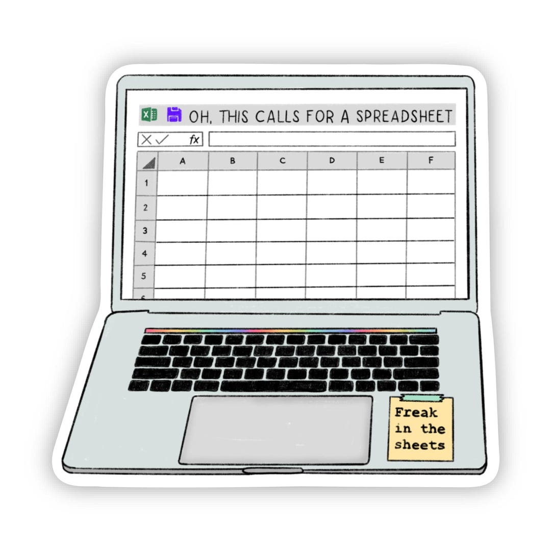 Excel Spreadsheets Sticker - Etsy