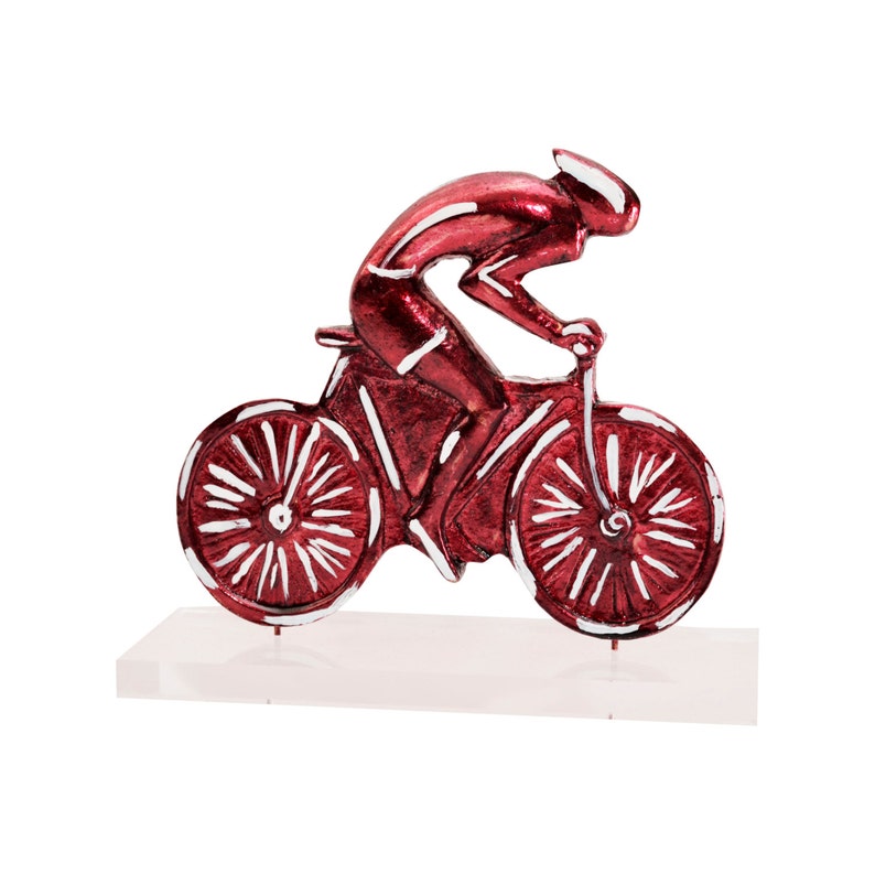 Bicycle Angel Rider Sculpture.casted Bronze,enamel Colors, Perspex ...