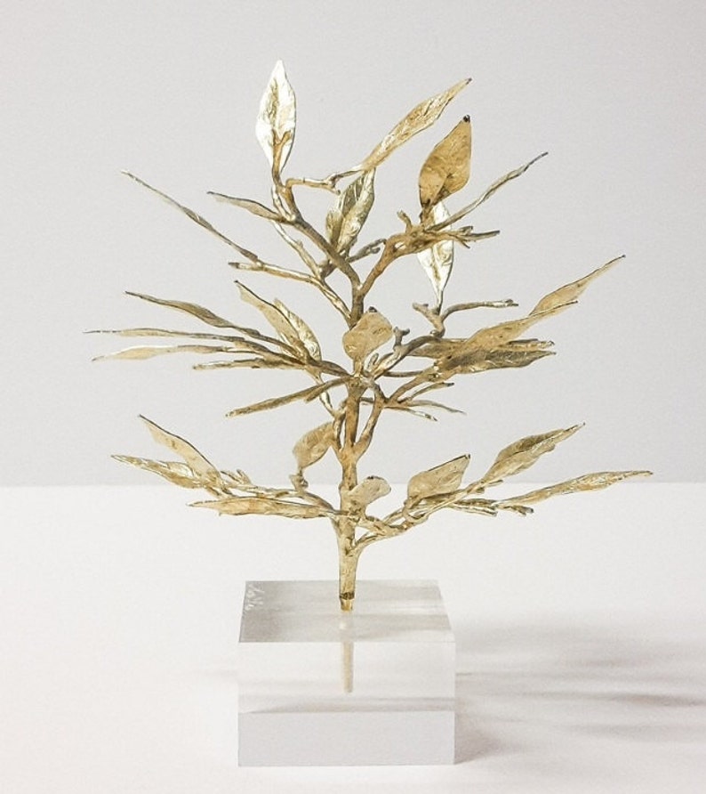 GOLD TREE Sculpture.50th Wedding Anniversary Gift. Wedding Anniversary ...