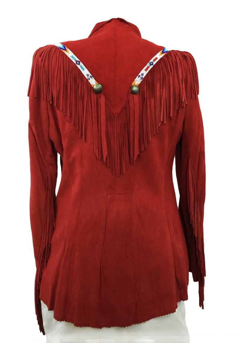 1970s Char & Sher Designs Red Suede Fringed Jacket and Skirt, Festival ...