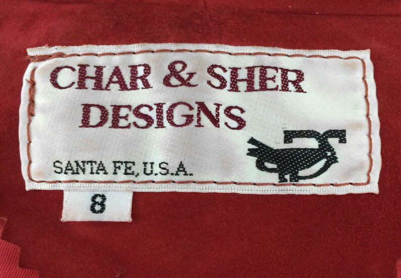 1970s Char & Sher Designs Red Suede Fringed Jacket and Skirt, Festival ...