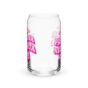 Pink La Patrona Necesita Café Glass Cup Iced Coffee, Girl Boss Lady ...