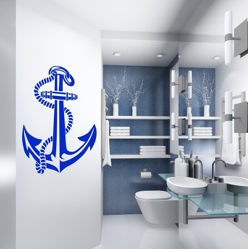 Removable Rope Anchor Nautical Design Wall Decor Decal Vinyl - Etsy
