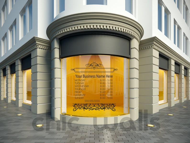 Custom Outdoor Store Hours Vinyl Decal Sticker All-season - Etsy