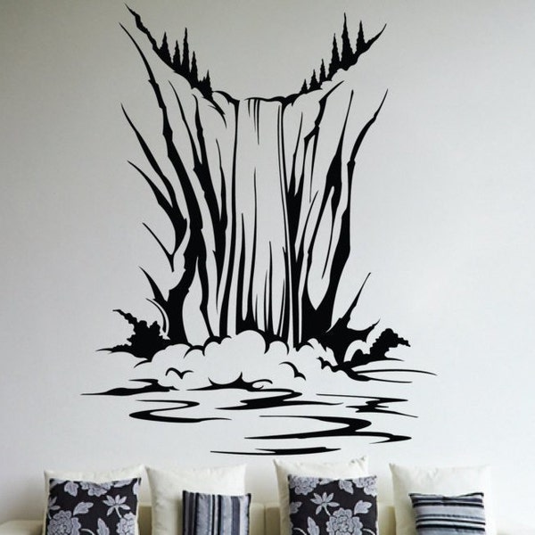 Waterfall Wall Decal - Etsy