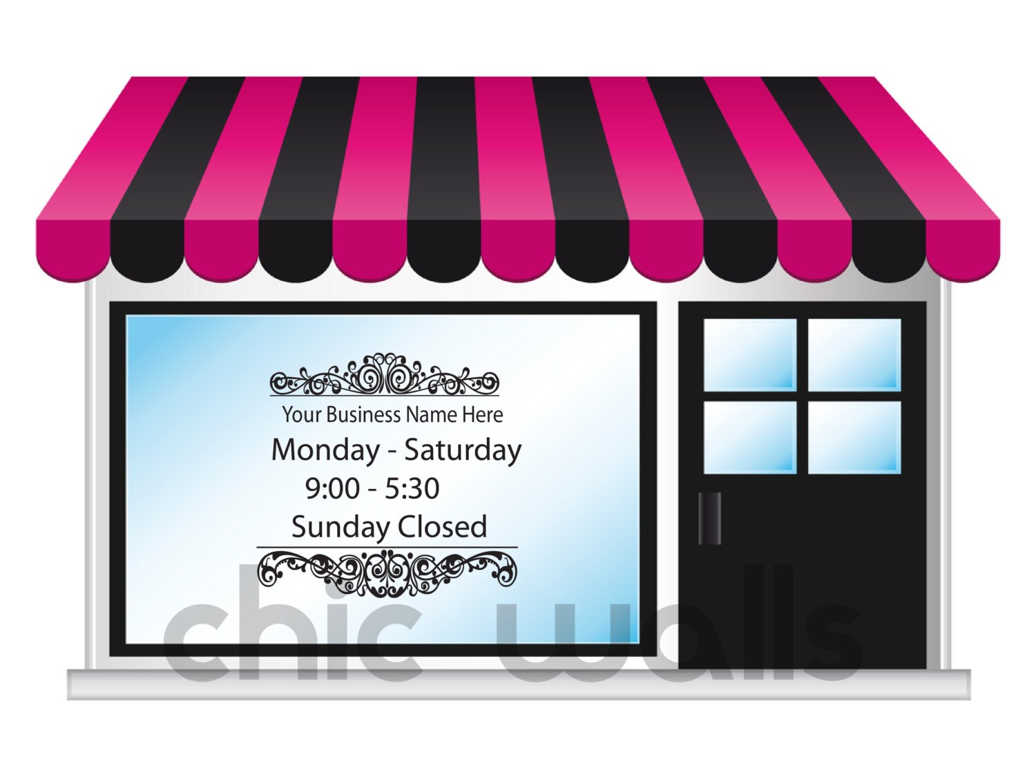 Custom Outdoor Store Hours Vinyl Decal Sticker All-season - Etsy