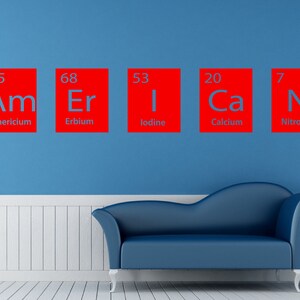 Periodic Table of Elements Removable Wall Art Decor Decal Vinyl Sticker ...