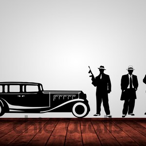 Gangster Squad Mobster Mafia Removable Wall Decor Decal Sticker Home ...