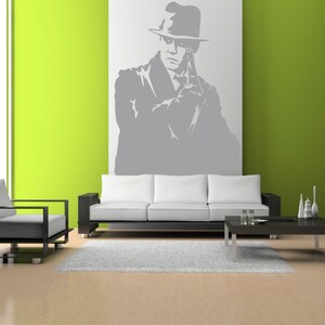Removable Gangster Mobster Silhouette Gun Wall Window Art Decor Decal ...
