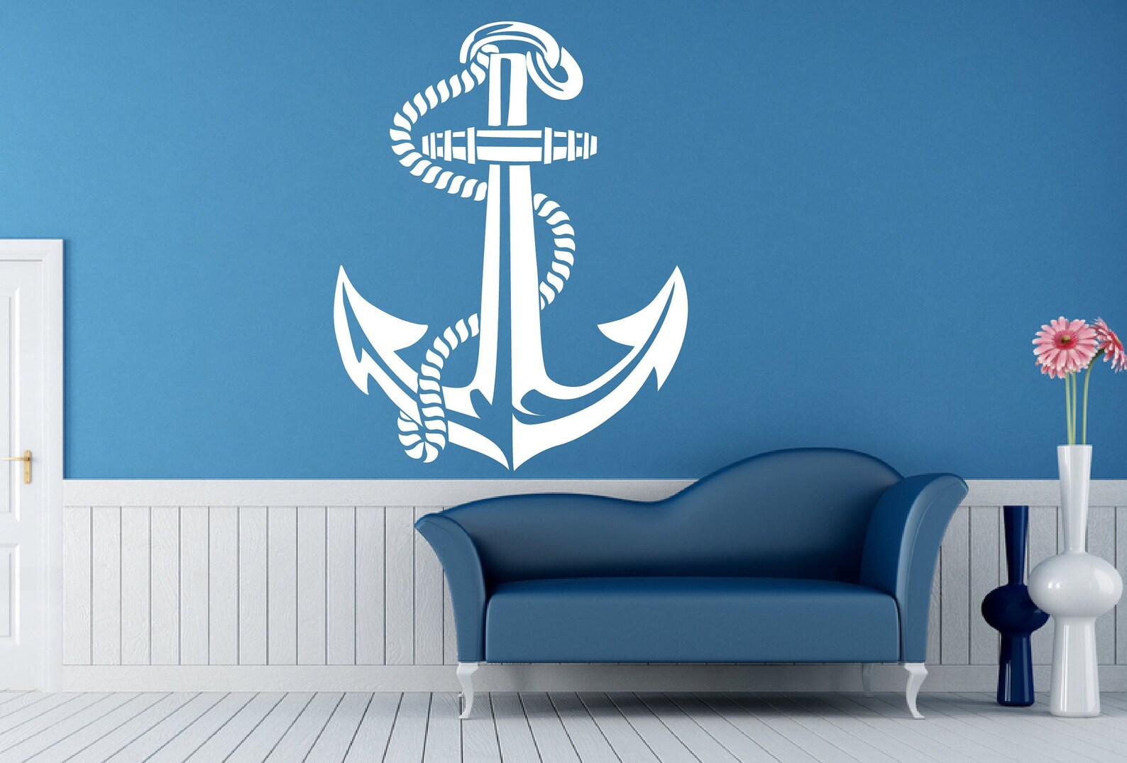 Removable Rope Anchor Nautical Design Wall Decor Decal Vinyl - Etsy