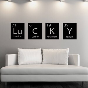 Periodic Table of Elements Removable Wall Art Decor Decal Vinyl Sticker ...