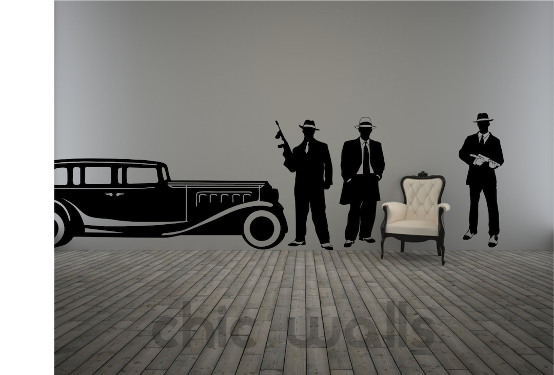 Gangster Squad Mobster Mafia Removable Wall Decor Decal Sticker Home ...
