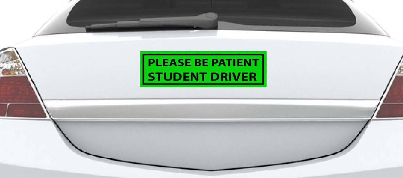 Please Be Patient Student Driver All Weather Auto Car Vinyl - Etsy