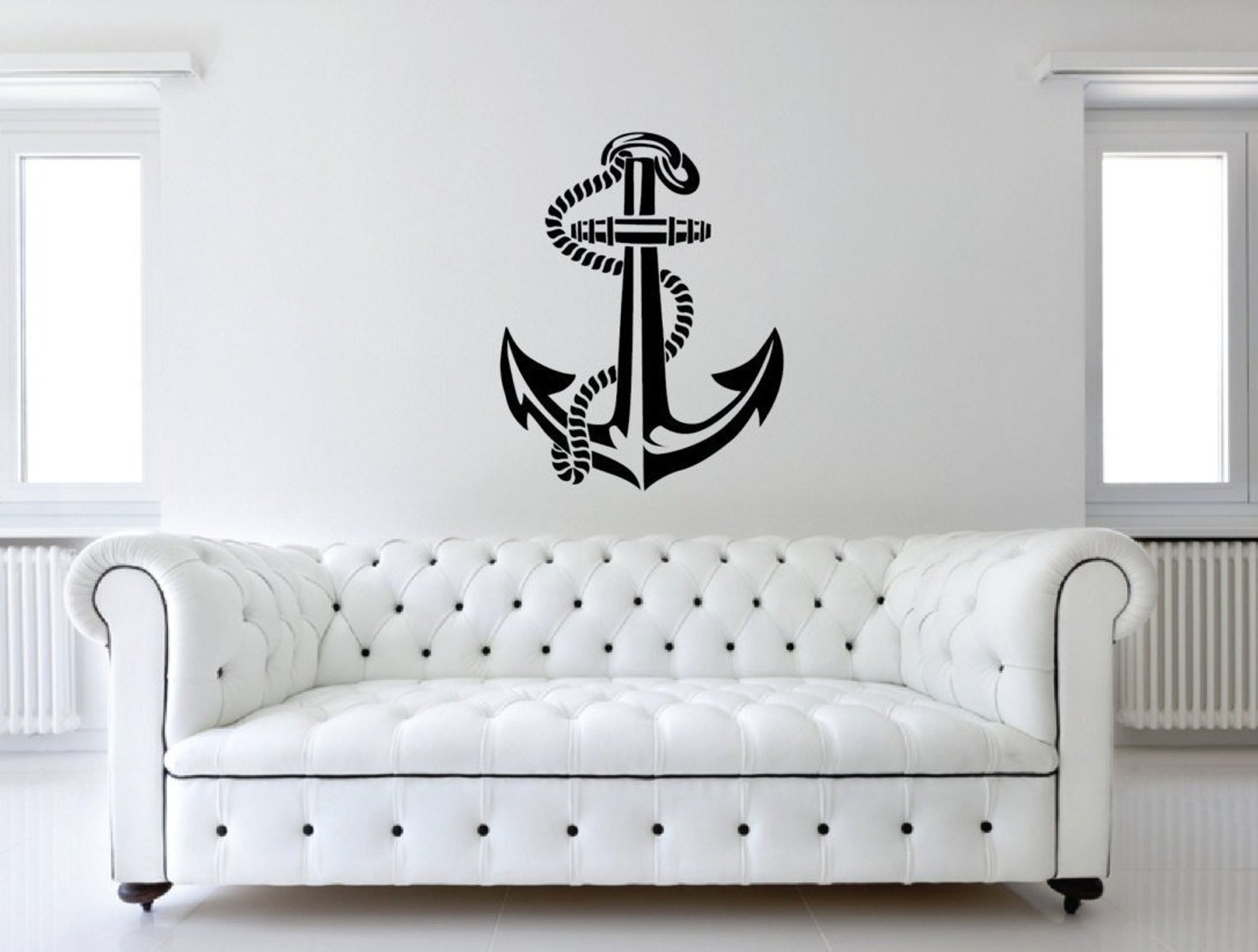 Removable Rope Anchor Nautical Design Wall Decor Decal Vinyl - Etsy