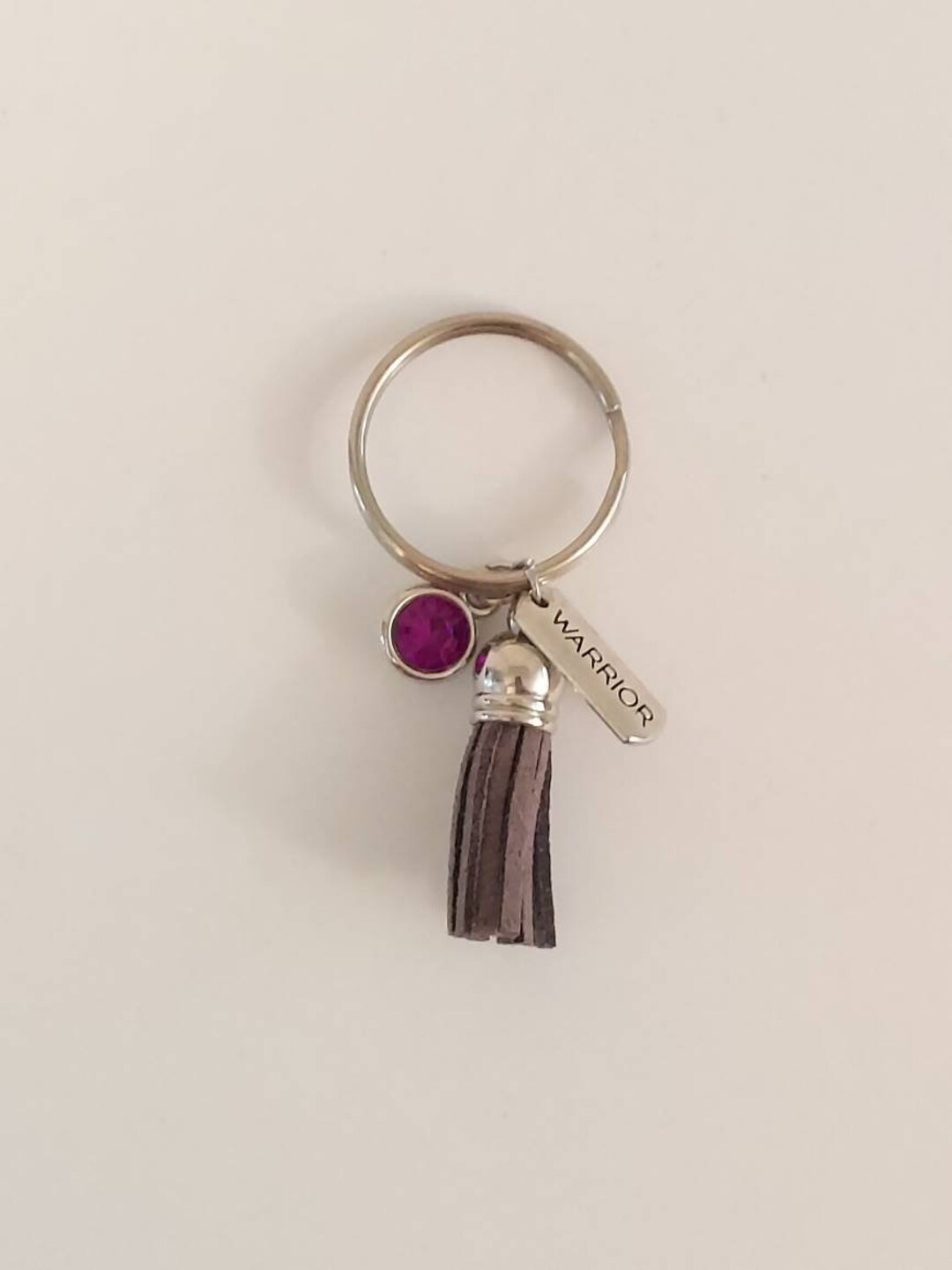Pineal Gland Cystic Tumor Awareness Charm Key Chain Purple Grey ...