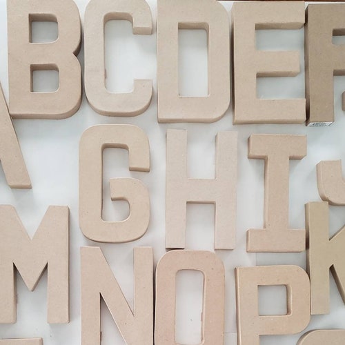 Paper Mache Letters 8 High A-Z Plus & - Etsy