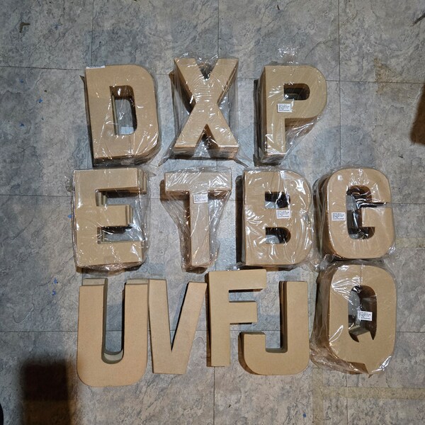 Paper Mache Letters - Etsy