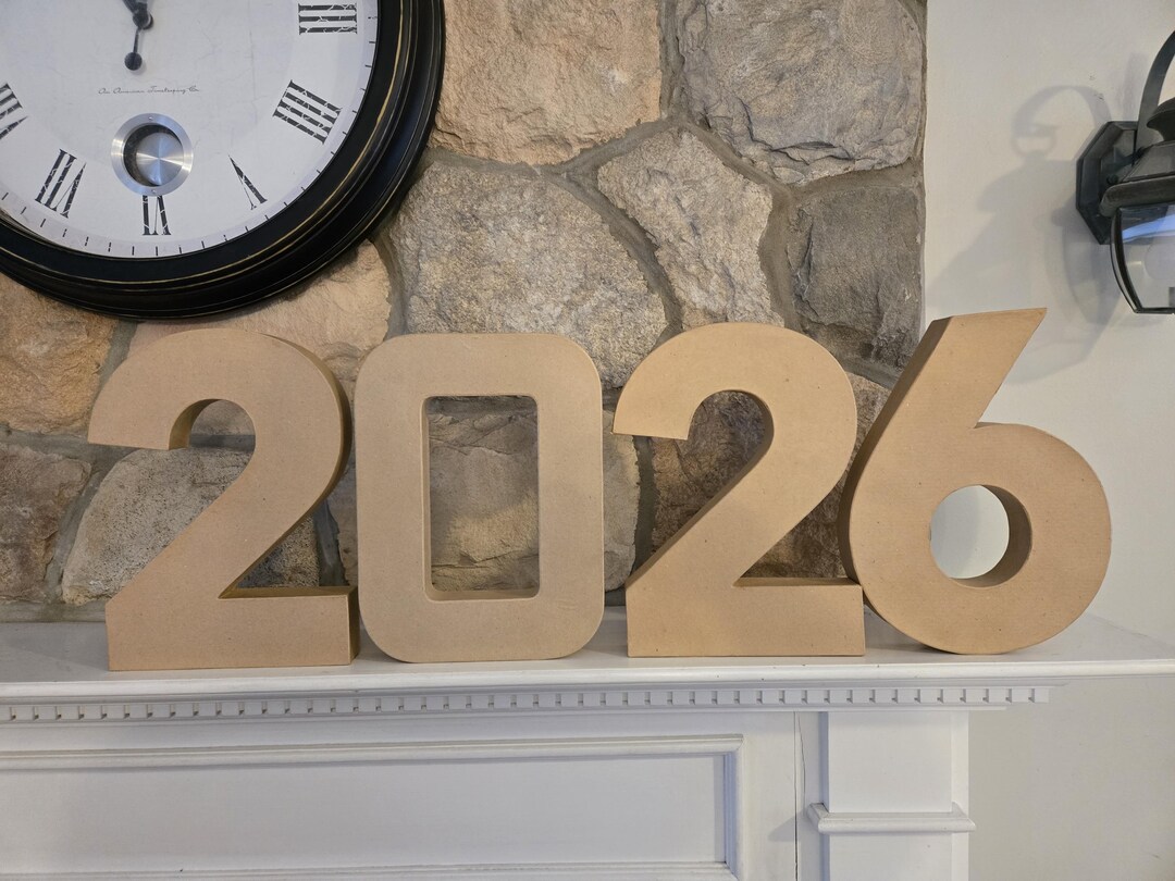2026 Paper Mache Numbers: 12" Unpainted Graduation Photo Props - Etsy