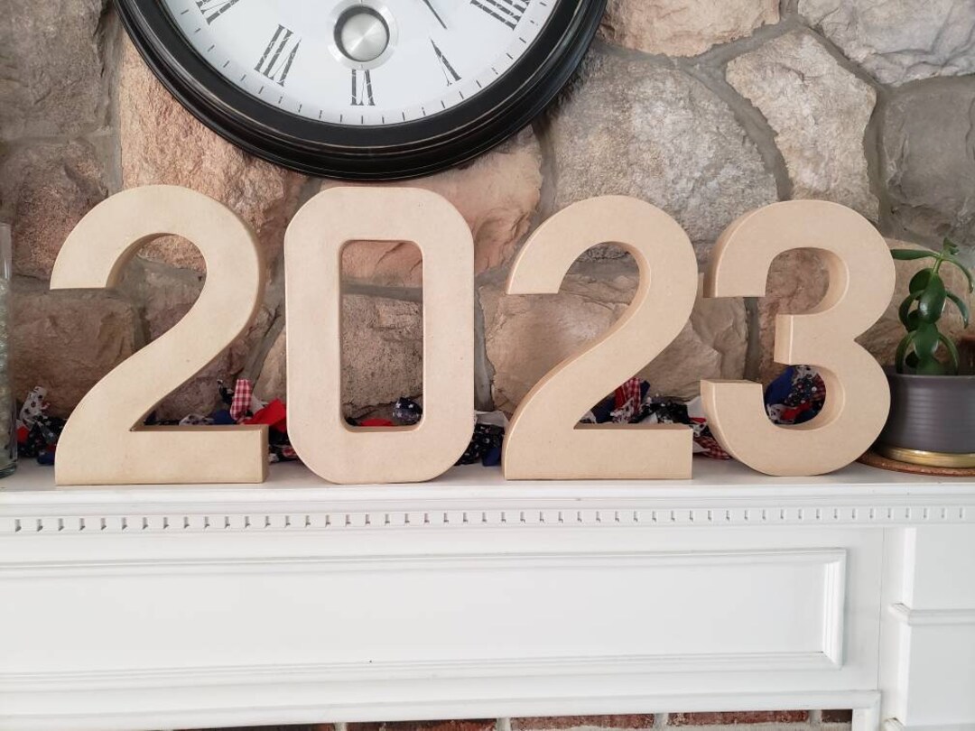 2023 Set of Unfinished 12 Tall Paper Mache Numbers for - Etsy